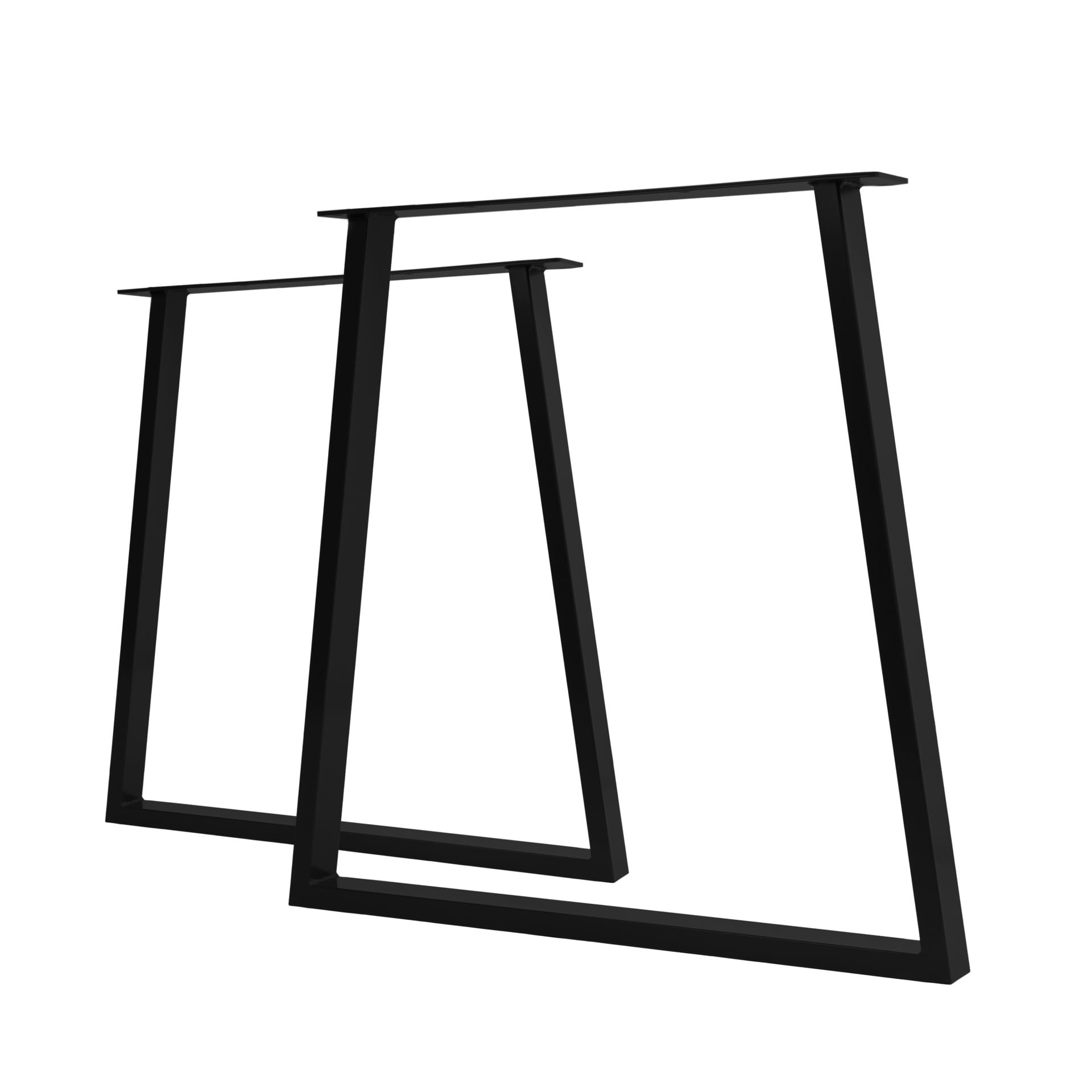 Trapezium Industrial Steel Table Legs Pair