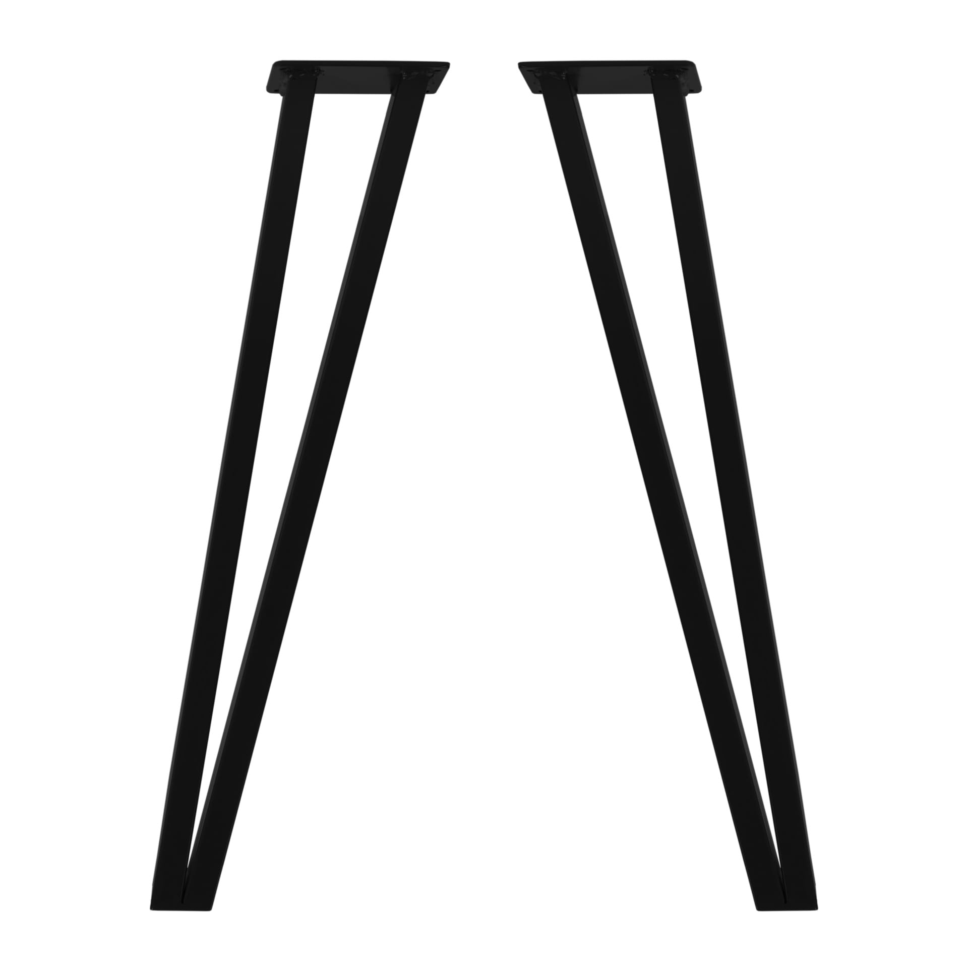 Angled Square Hairpin Industrial Steel Table Legs Set of 4 Pipe Dream Furniture