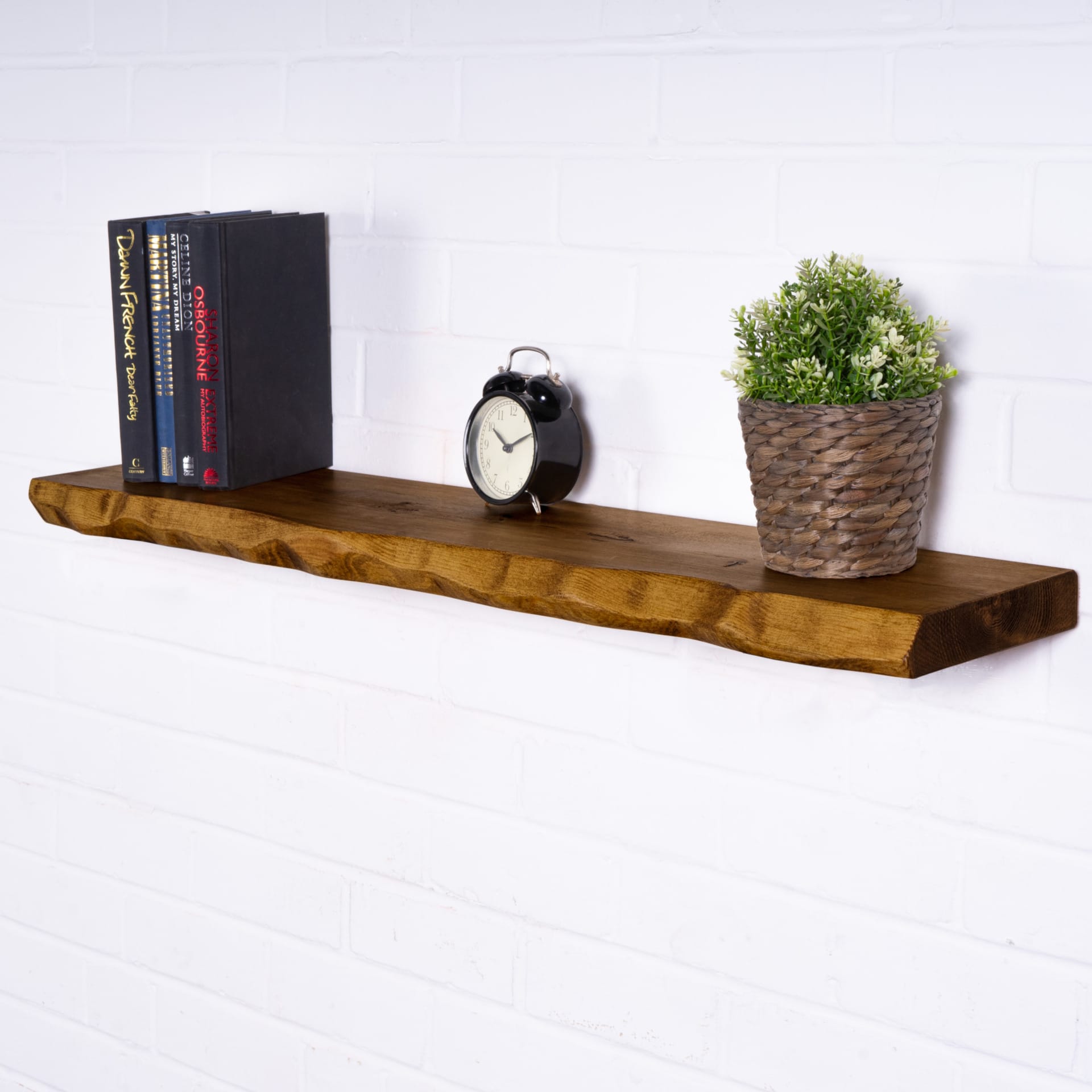 Wavy Edge Floating Shelves Reclaimed Timber Style Pipe Dream Furniture