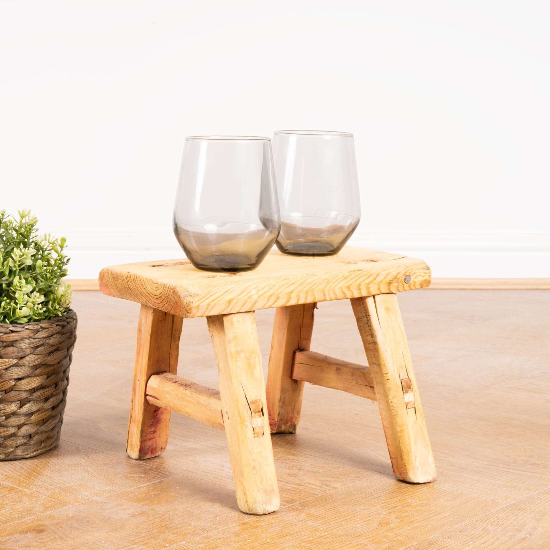 Small rectangular wooden stool store